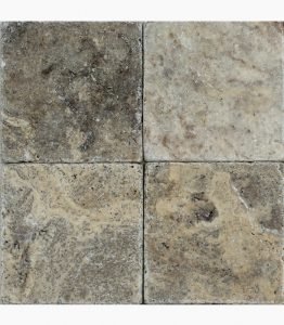 FRENCH PATTERN SILVER TUMBLED TRAVERTINE TILE - Travertine Warehouse
