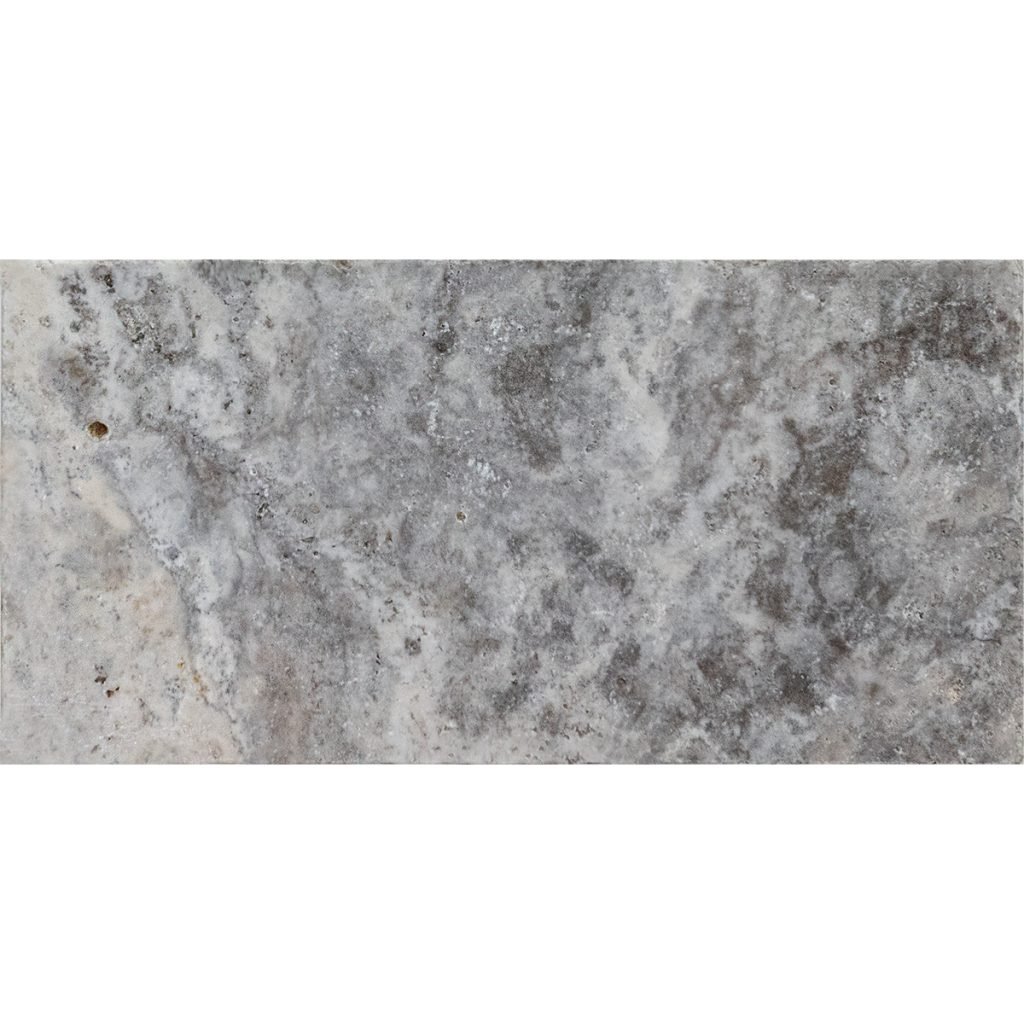 FRENCH PATTERN SILVER TUMBLED TRAVERTINE PAVER - Travertine Warehouse